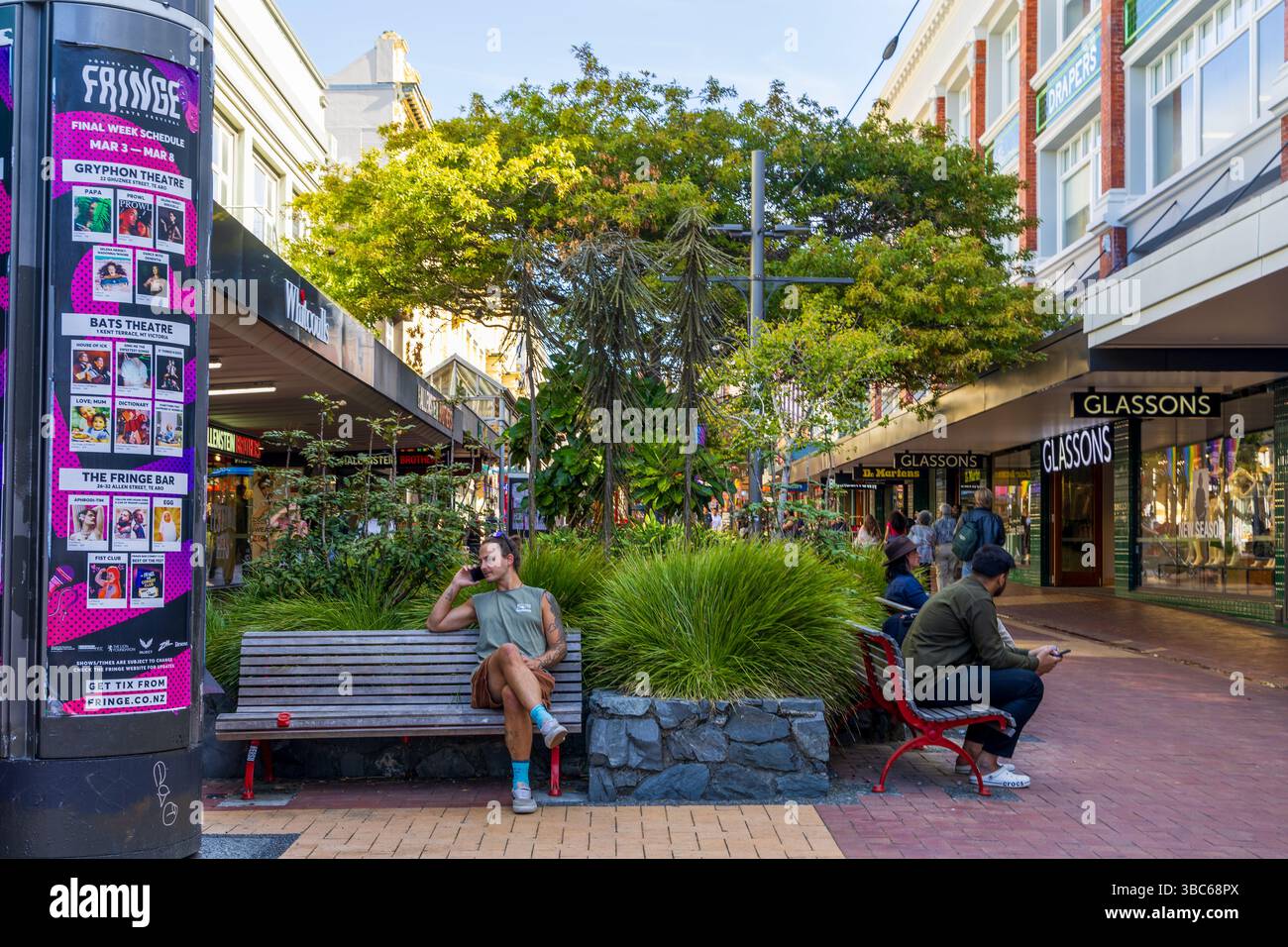 Wellington, New Zealand - March 7, 2025: Cuba Street in central ...