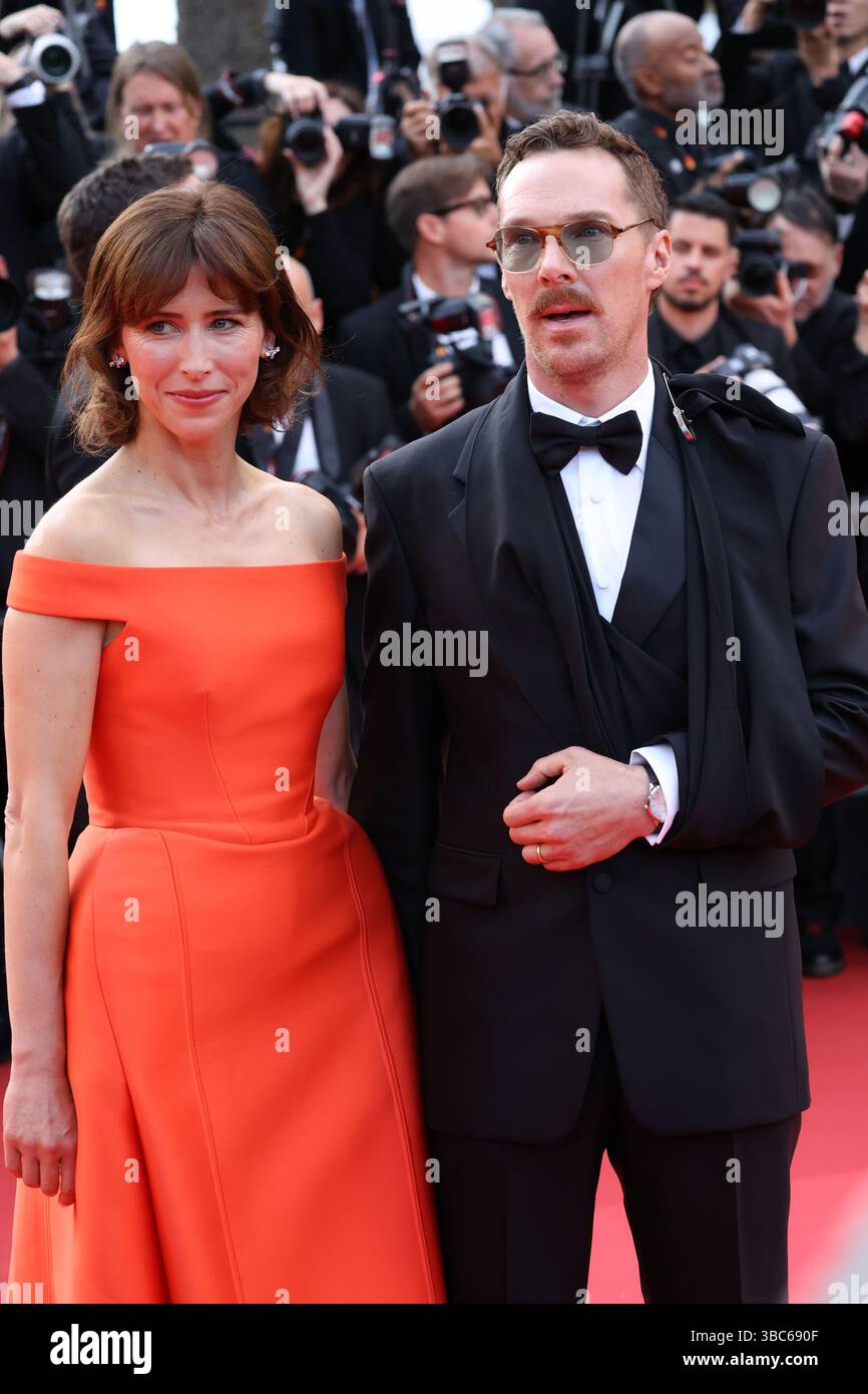 Cannes, France. 18th May, 2025. Sophie Hunter and Benedict Cumberbatch ...