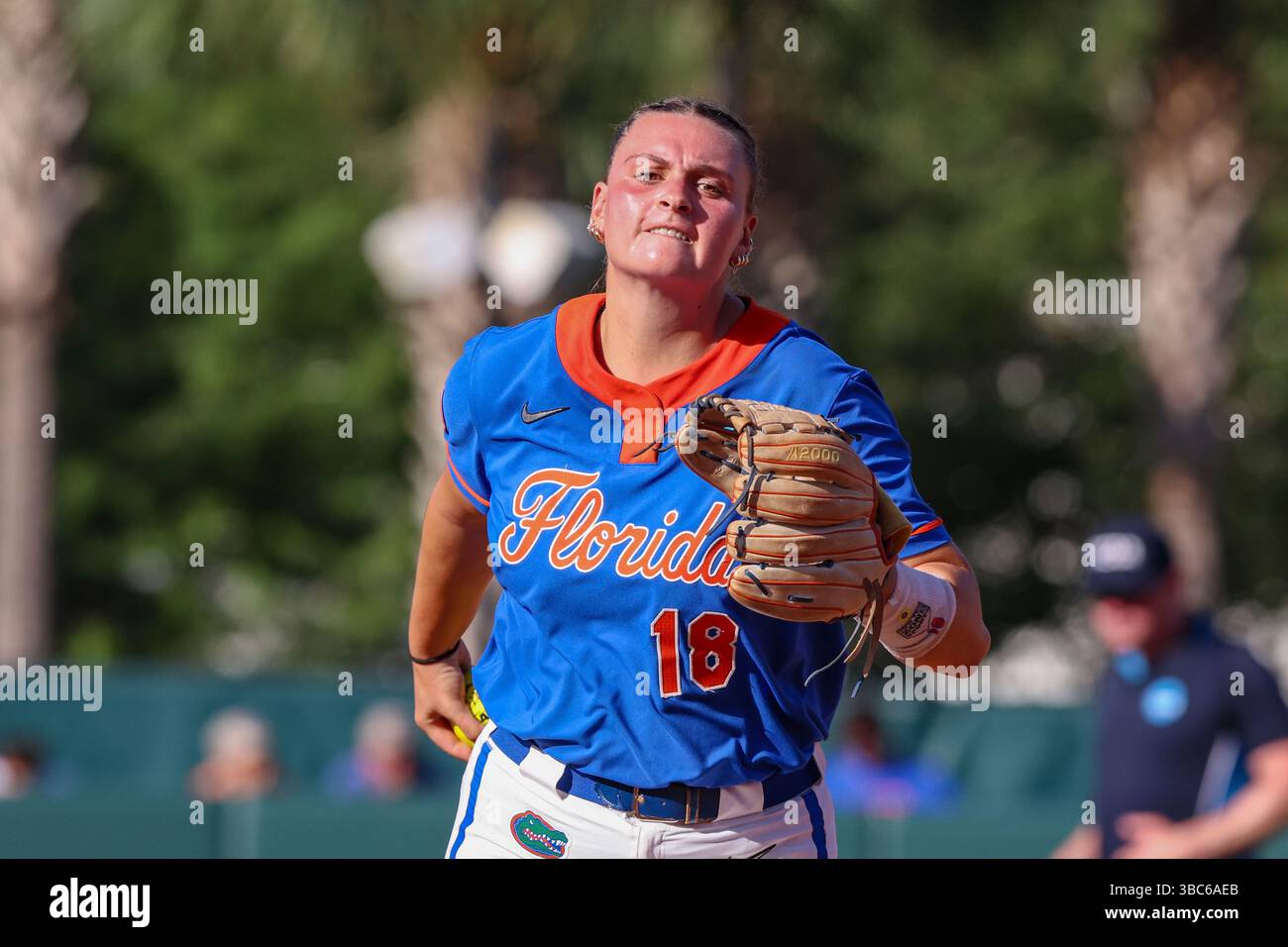 Florida pitcher Kara Hammock (18) in action during an NCAA regional ...