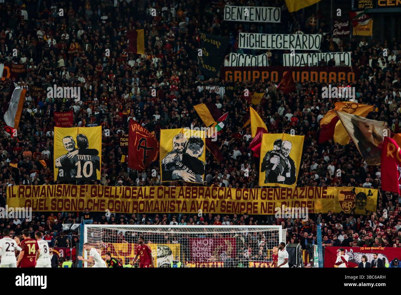 Rome, Italy. 18th May, 2025. AS Roma ultras curva sud during AS Roma vs ...