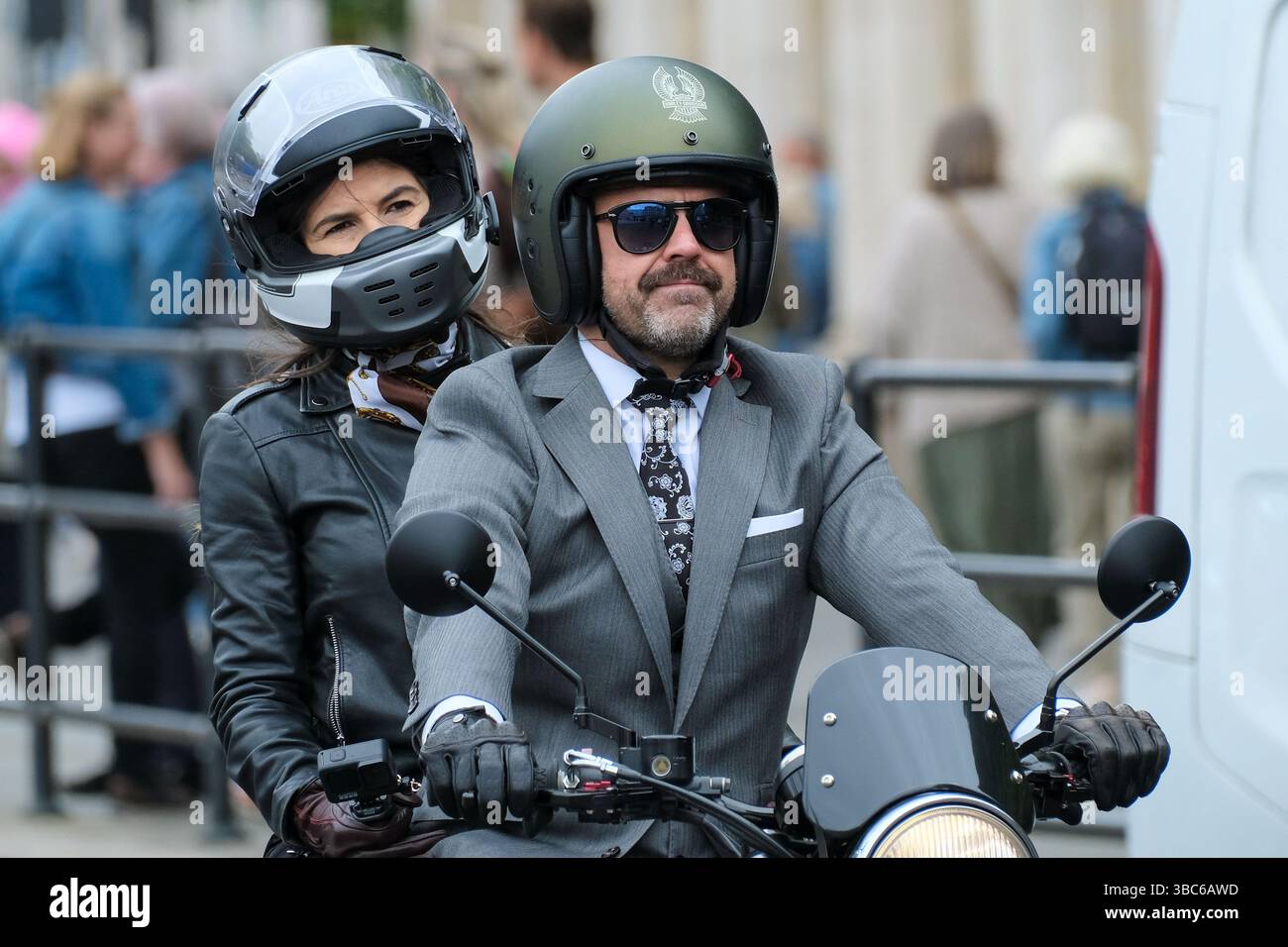 London, UK. 18th May, 2025. Around 600 riders on classic and vintage ...