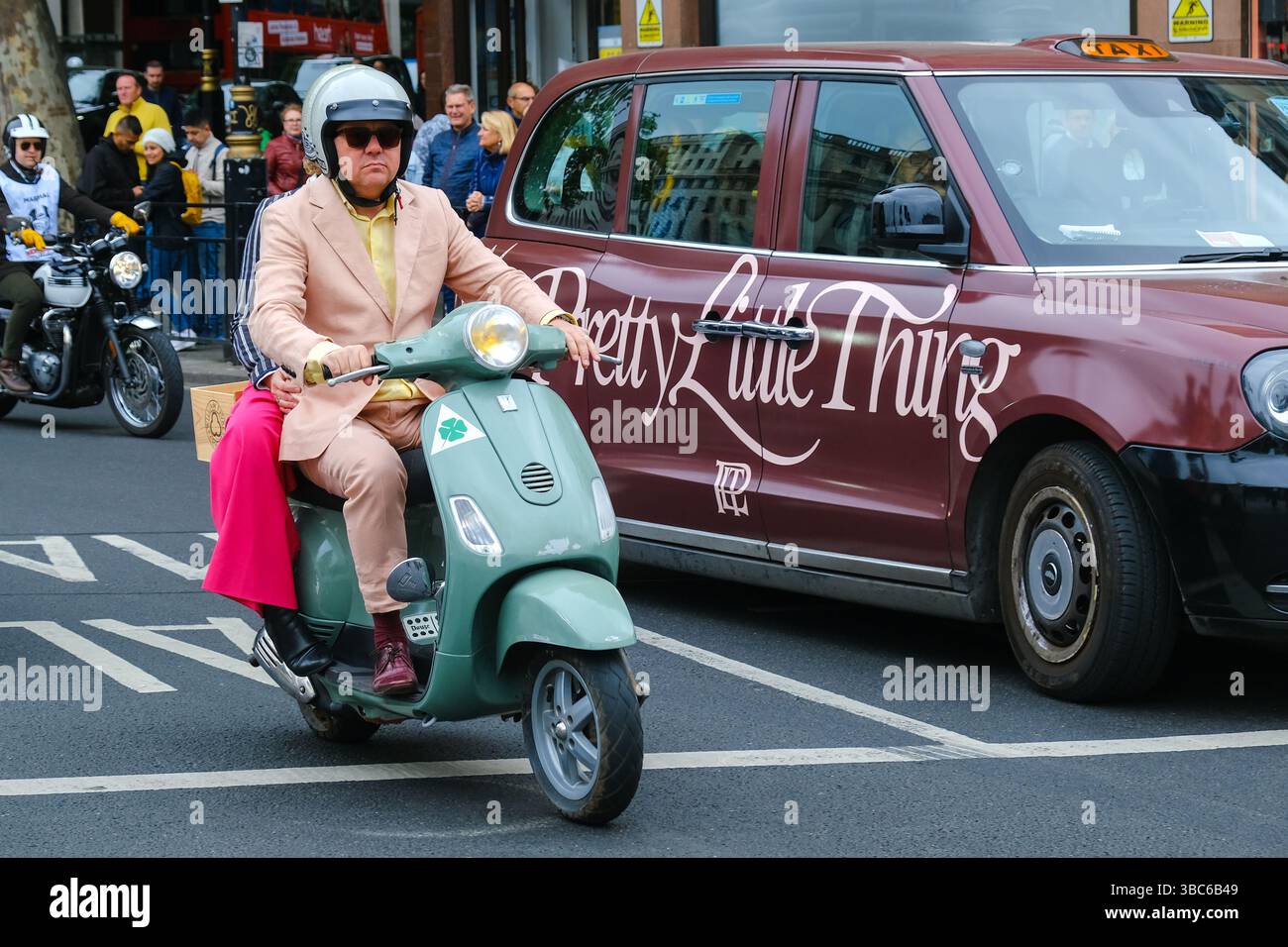 London, UK. 18th May, 2025. Around 600 riders on classic and vintage ...