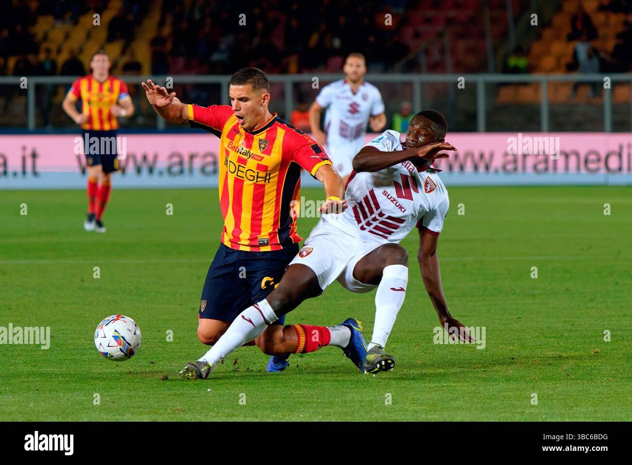 Lecce, Italy. 18th May, 2025. Nikola Krstovic of US Lecce in action ...