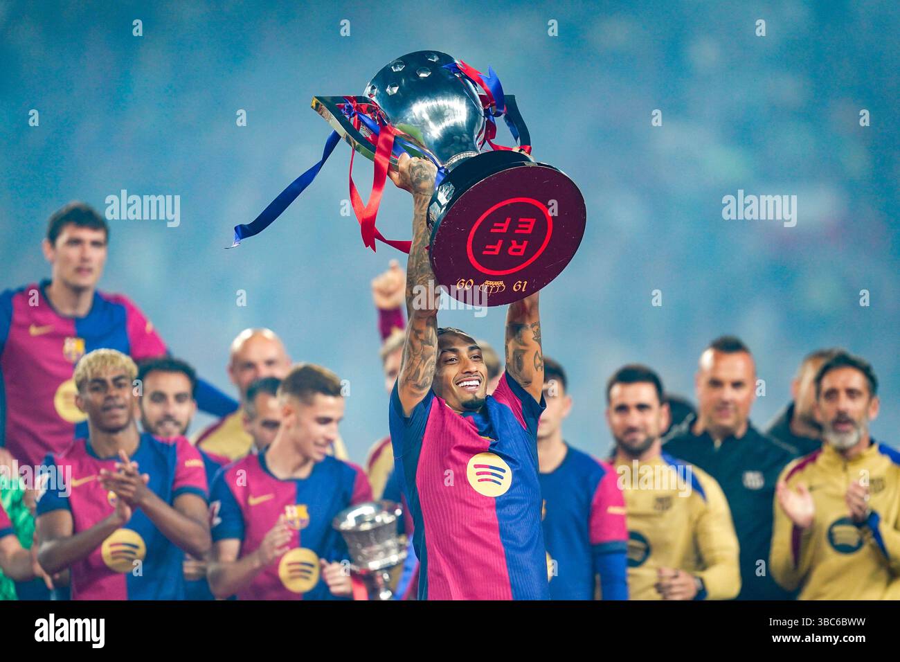 Barcelona, Spain. 18th May, 2025. Raphael Dias Belloli Raphinha of FC ...