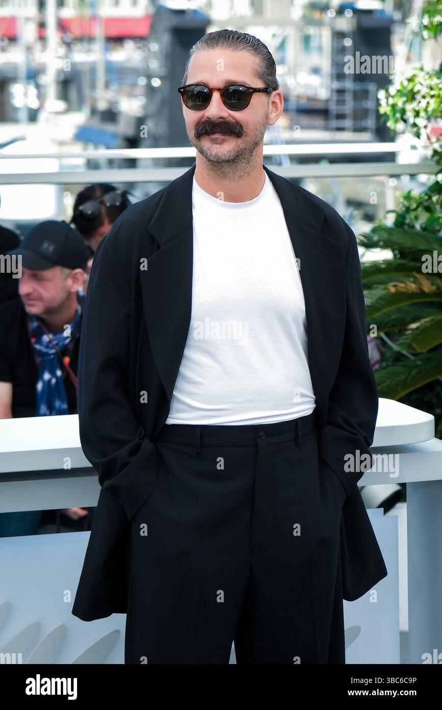 Cannes, France. 18th May, 2025. Shia LaBeouf seen at the Photocall for ...