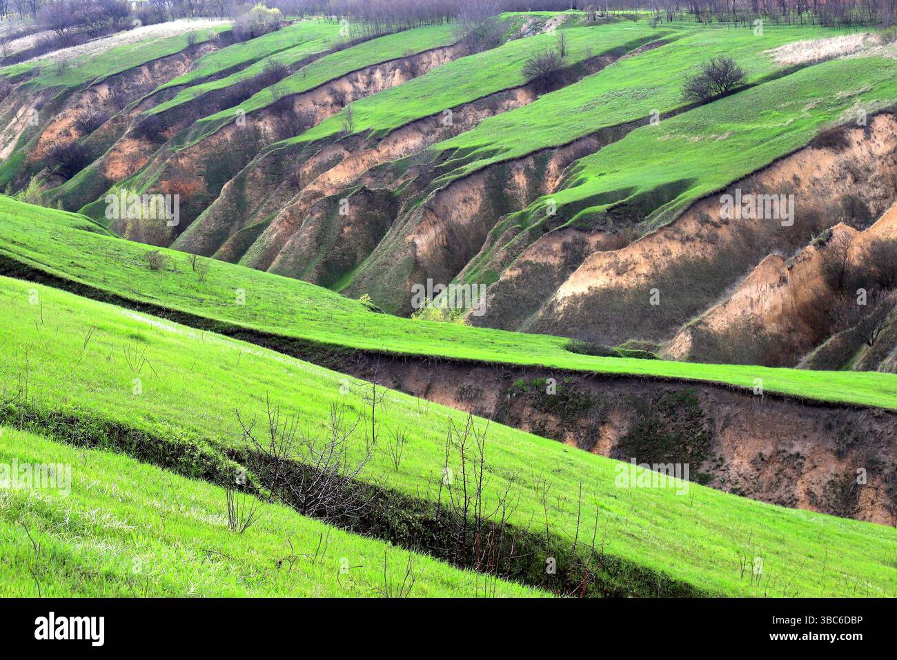 Beams ravines, beautiful landscape, soil erosion, landslide, threat to ...
