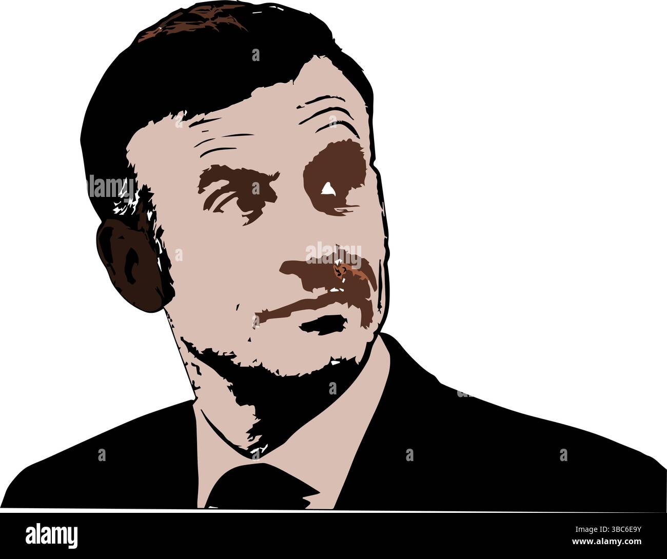 Emmanuel macron black and white Stock Vector Images - Alamy