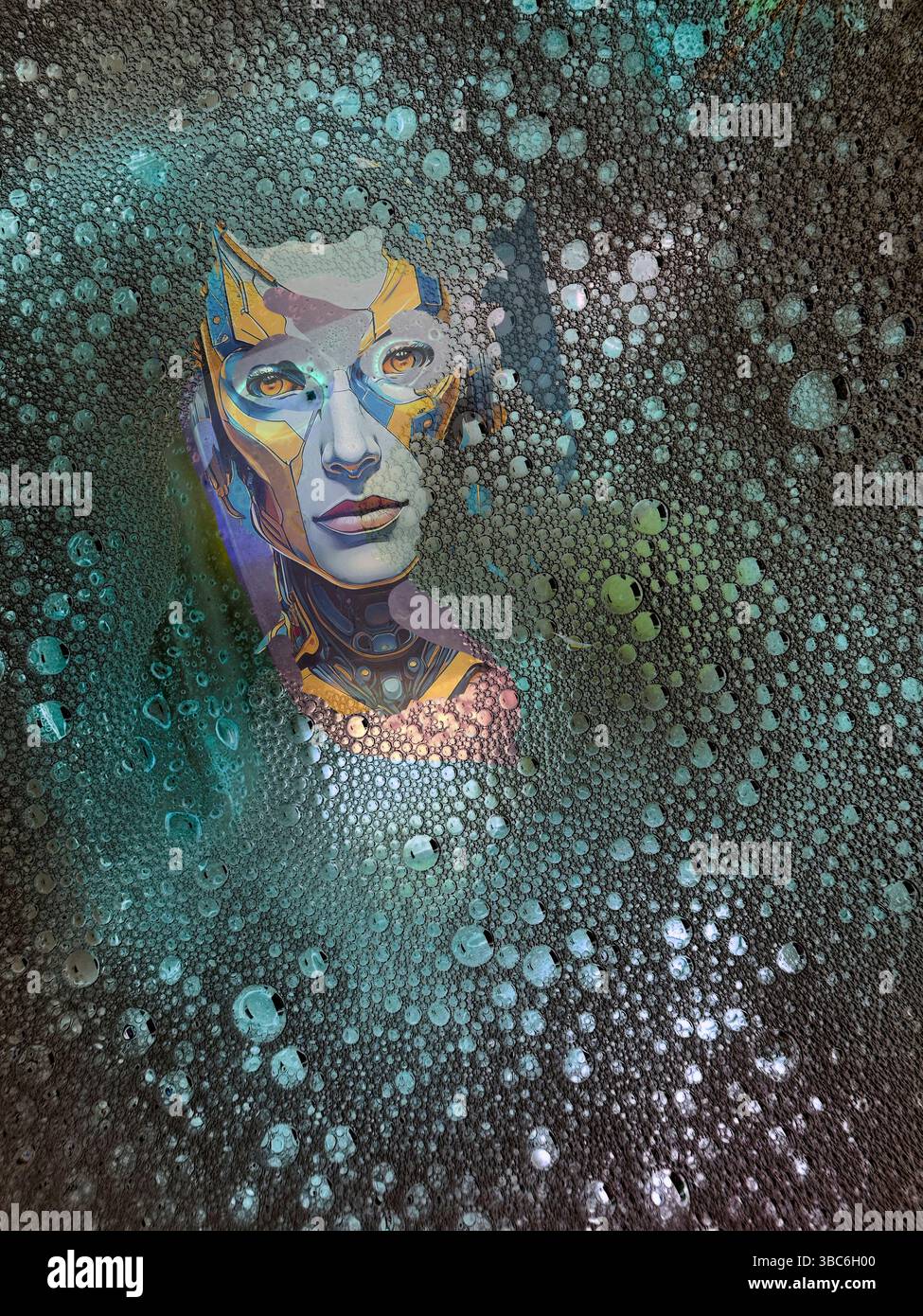 Mysterious woman in outer space, a humanoid from beyond lives in ...