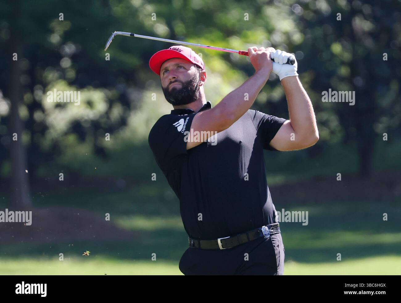 Charlotte, United States. 18th May, 2025. Jon Rahm of Spain watches hi ...