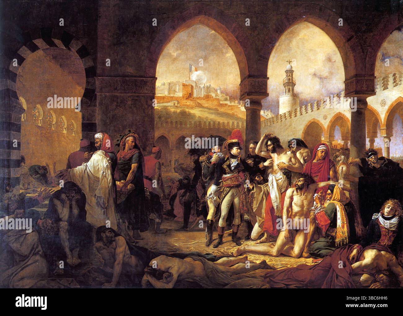 Napoleon Visiting the Plague Victims of Jaffa, 1804, Painting by ...