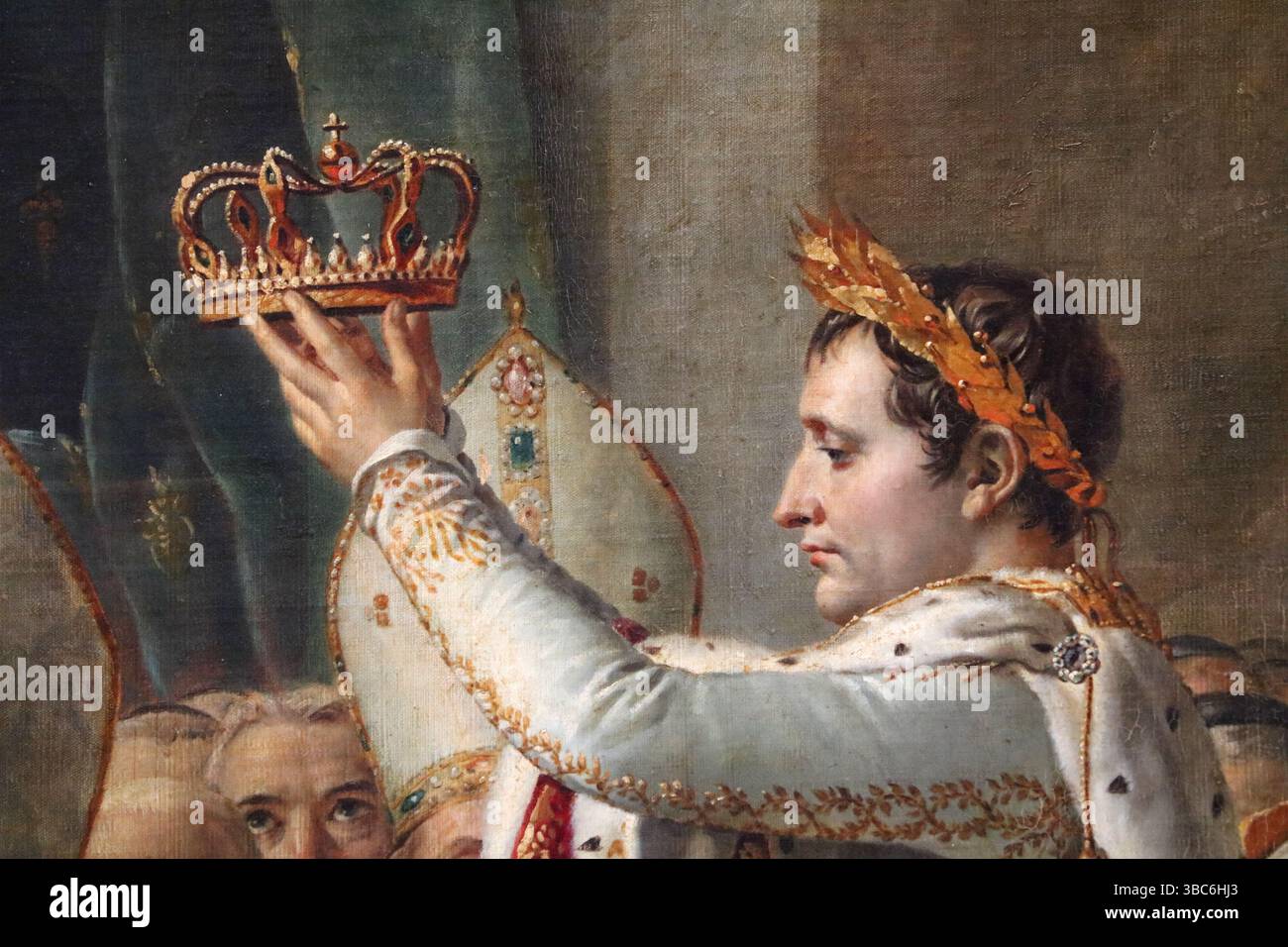 Detail, Napoleon crowning his wife by Jacques-Louis David, Coronation ...
