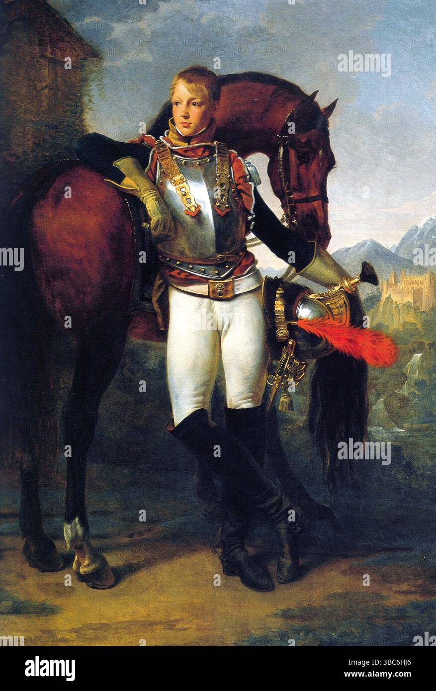 A portrait of Charles Legrand, a French cuirassier and the son of ...