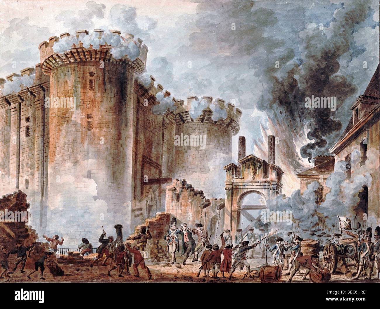 The Storming of the Bastille on 14 July 1789, Painting by Jean-Pierre ...