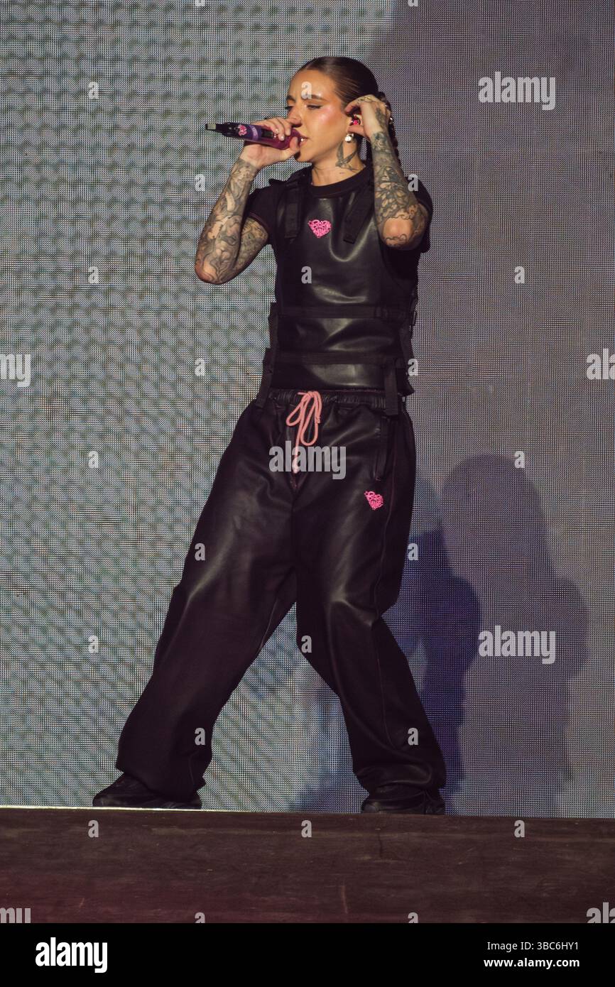 Puerto Rican singer and songwriter Young Miko during her concert at the ...