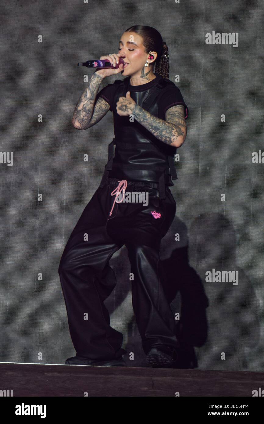 Puerto Rican singer and songwriter Young Miko during her concert at the ...