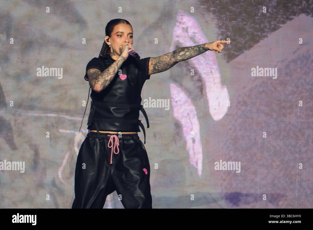 Puerto Rican singer and songwriter Young Miko during her concert at the ...