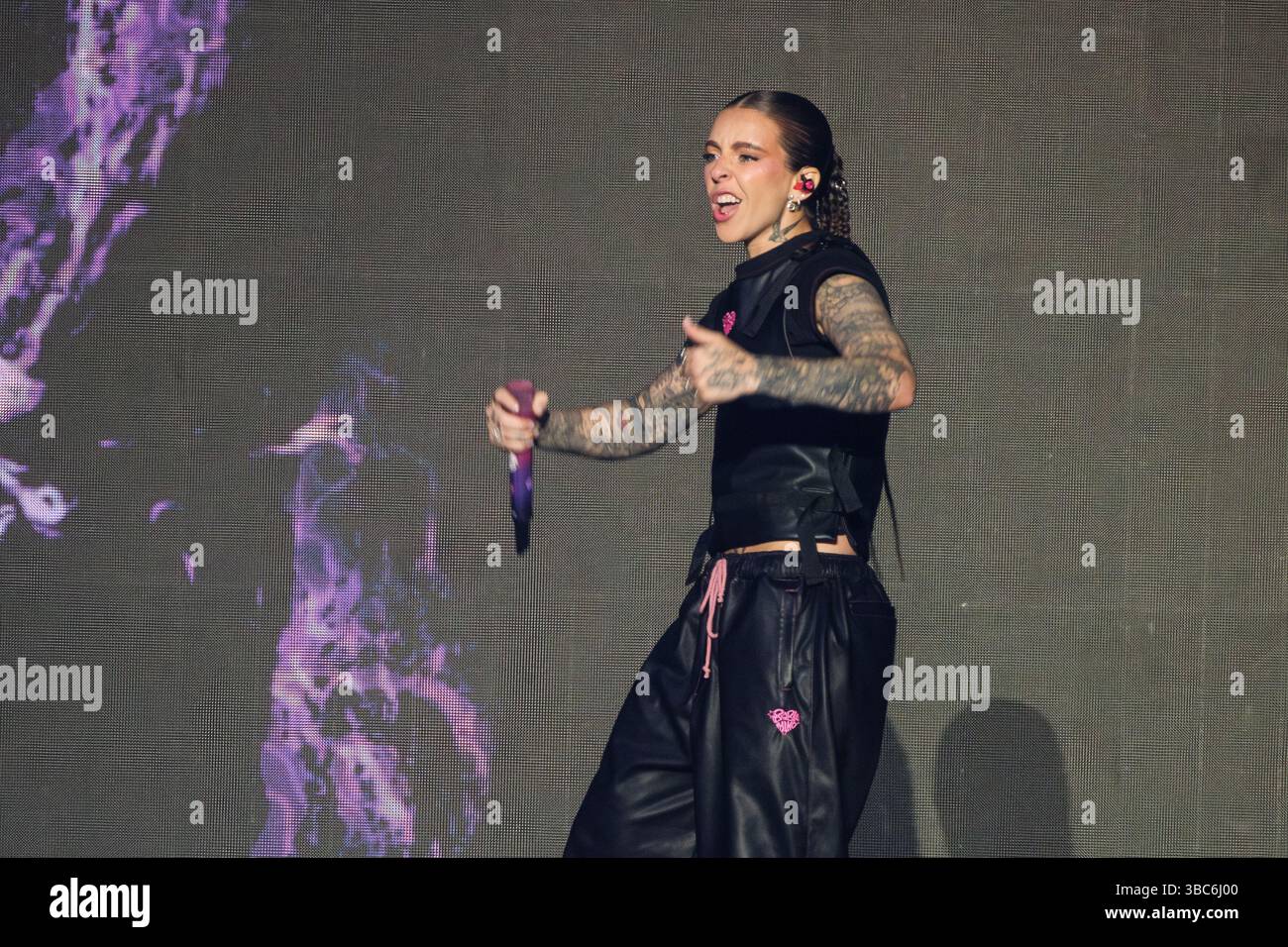 Puerto Rican singer and songwriter Young Miko during her concert at the ...