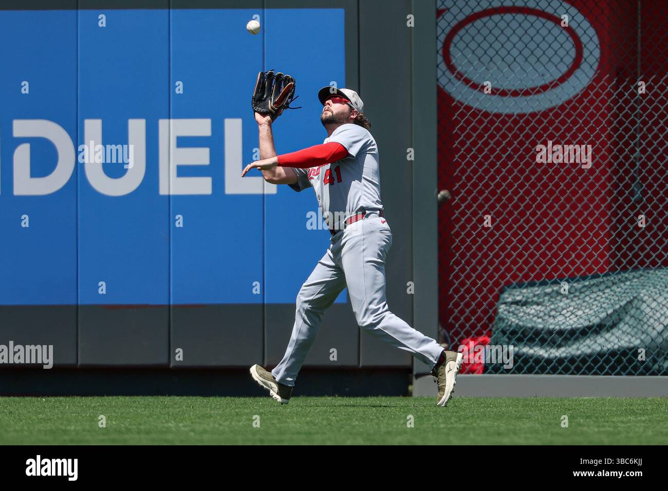 Kansas City, USA. May 18, 2025: St. Louis Cardinals left fielder Alec ...