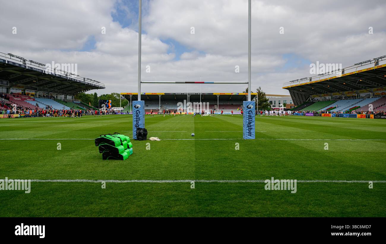 LONDON, UNITED KINGDOM - May 18: An overview of the Stoop Stadium ...