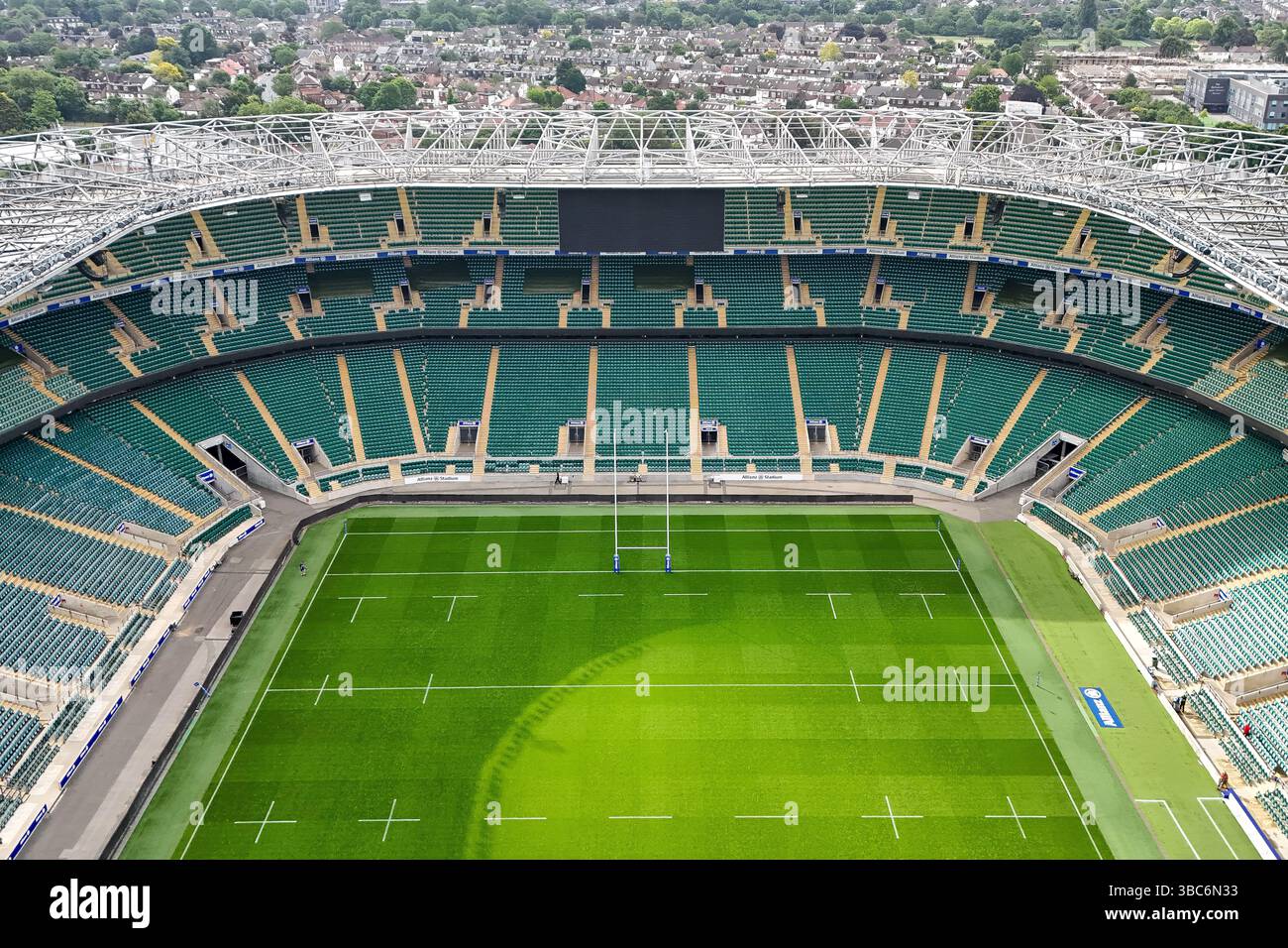 An Ariel view of pitch at The Allianz Stadium, Twickenham Stock Photo ...