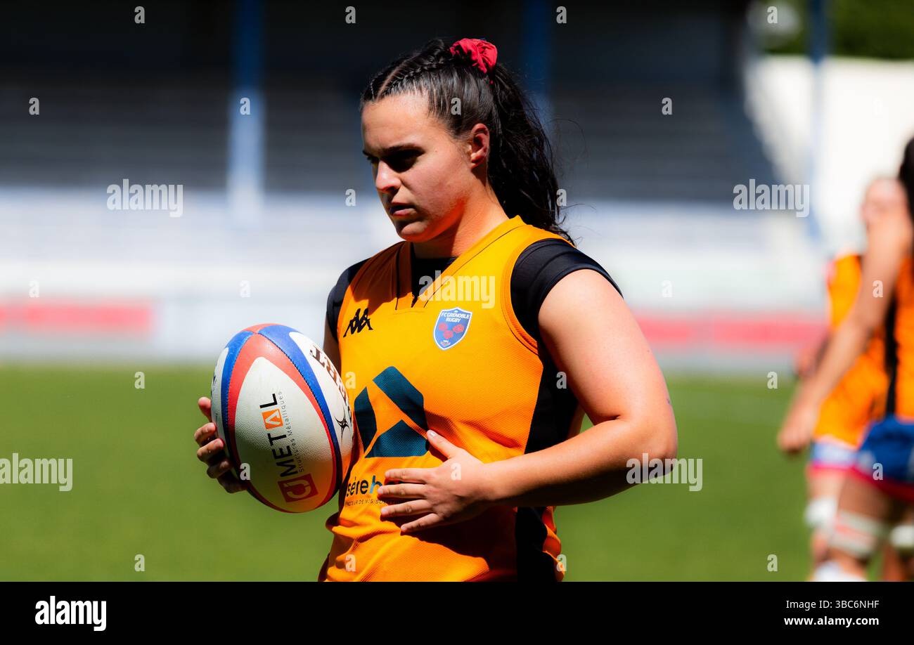 Elisa Riffoneau (2 Grenoble) in action during the French Women's Rugby ...