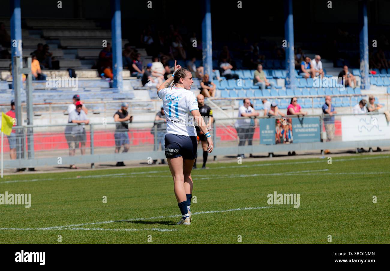 Marine Menager (11 Montpellier) in action during the French Women's ...