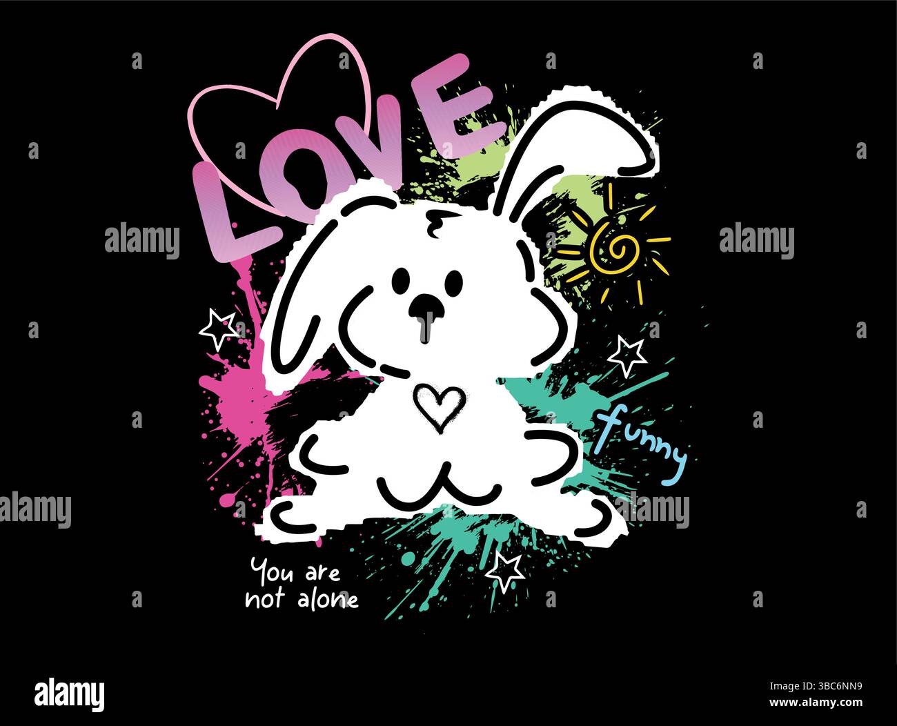 Bunny with urban style Stock Vector Image & Art - Alamy