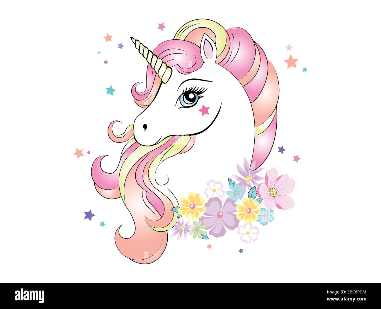 Magic unicorn color stars Stock Vector Images - Alamy