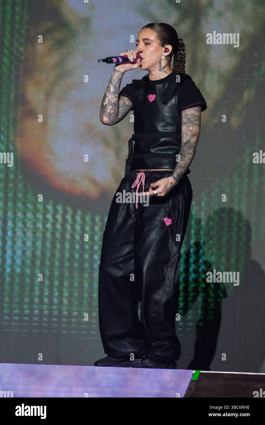 Madrid, Spain. 18th May, 2025. Puerto Rican singer and songwriter Young ...