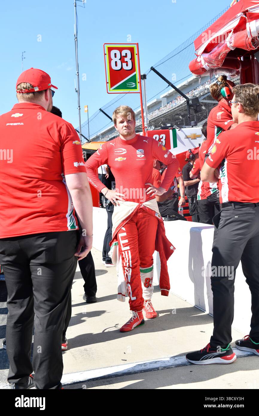INDIANAPOLIS, IN - MAY 18: Robert Shwartzman (#83 Prema Racing ...