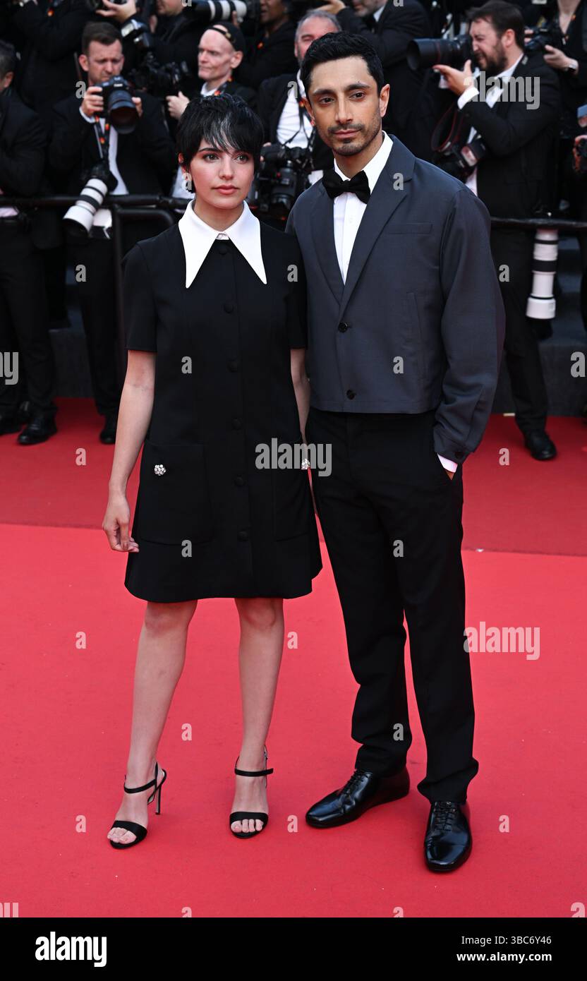 Cannes, France. May 18th, 2025. Riz Ahmed and Fatima Farheen Mirza attending The Phoenician Gala ...