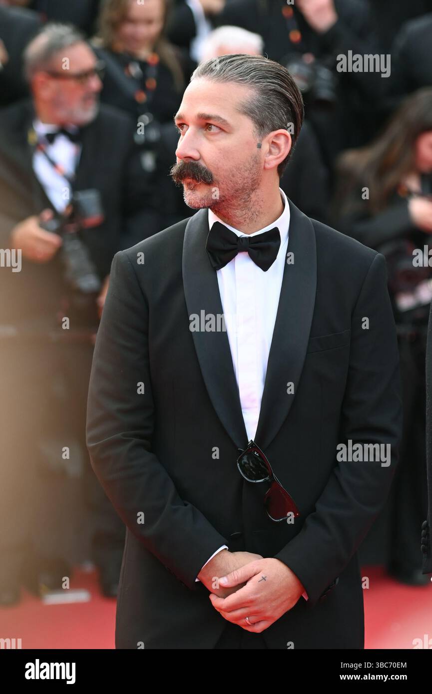 Cannes, France. 18th May, 2025. Shia LaBeouf walks the red carpet at ...