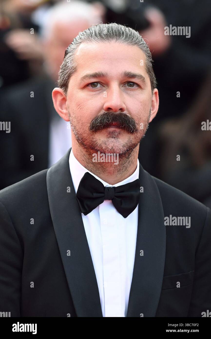 Cannes, France. 18th May, 2025. Shia LaBeouf walks the red carpet at ...