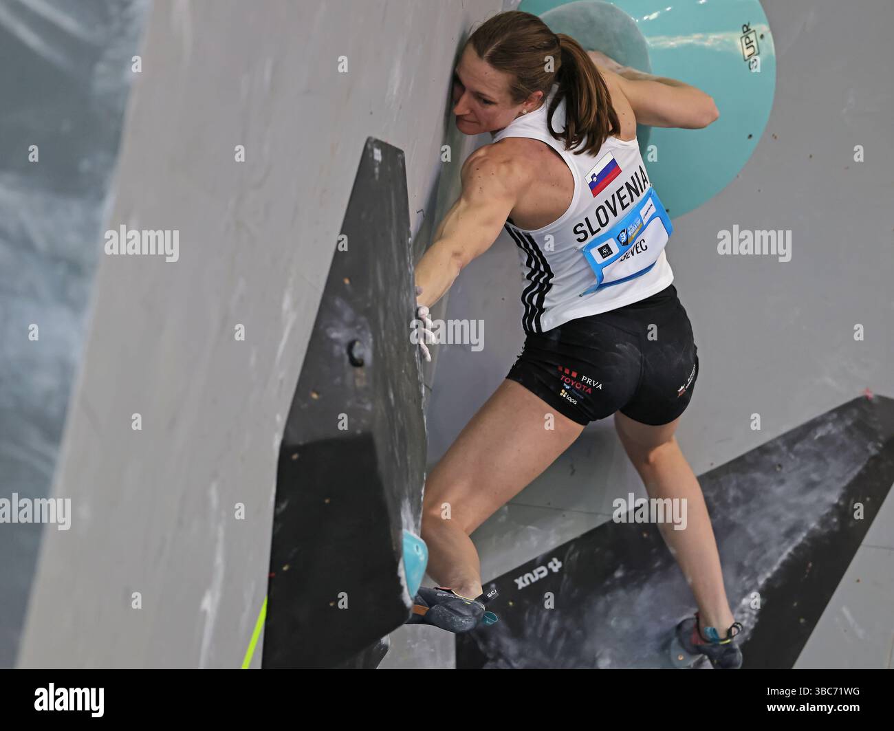 Curitiba, Brazil. 18th May, 2025. Katja Debevec from Slovenia competes ...