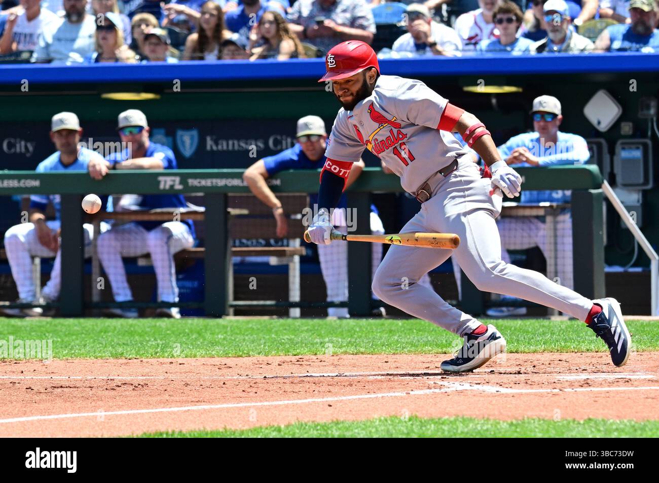 KANSAS CITY, MO - MAY 18: St. Louis Cardinals centerfielder Victor ...