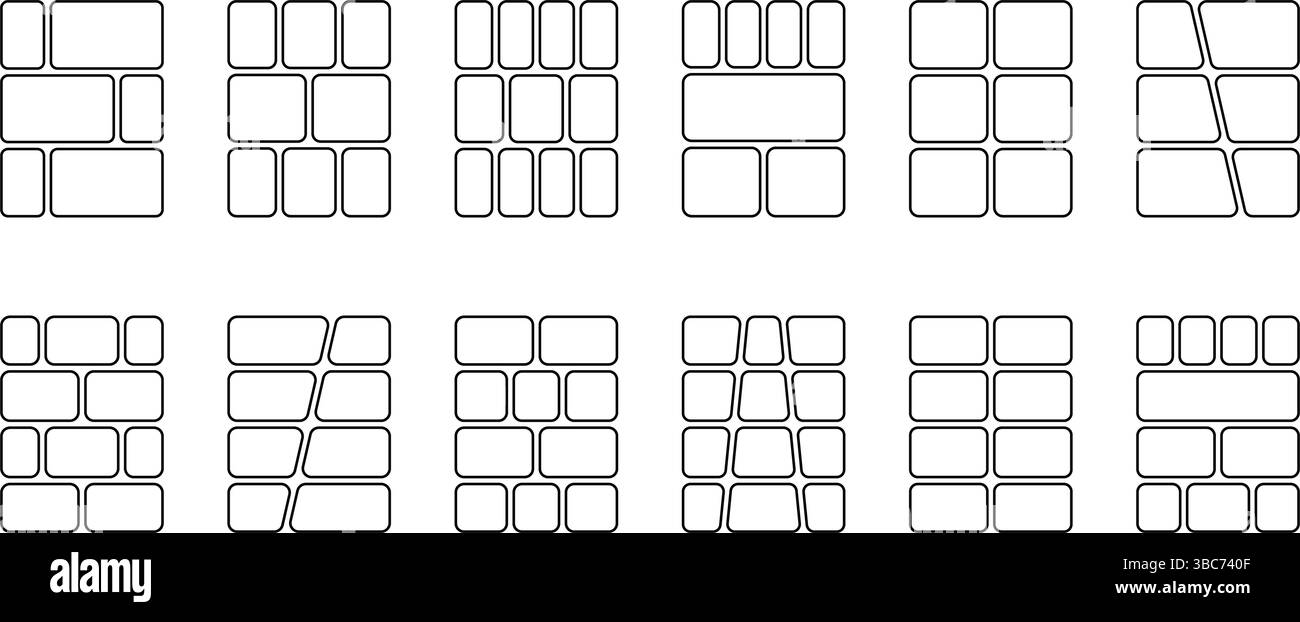 Set of comic book templates. Anime page panels isolated on white ...