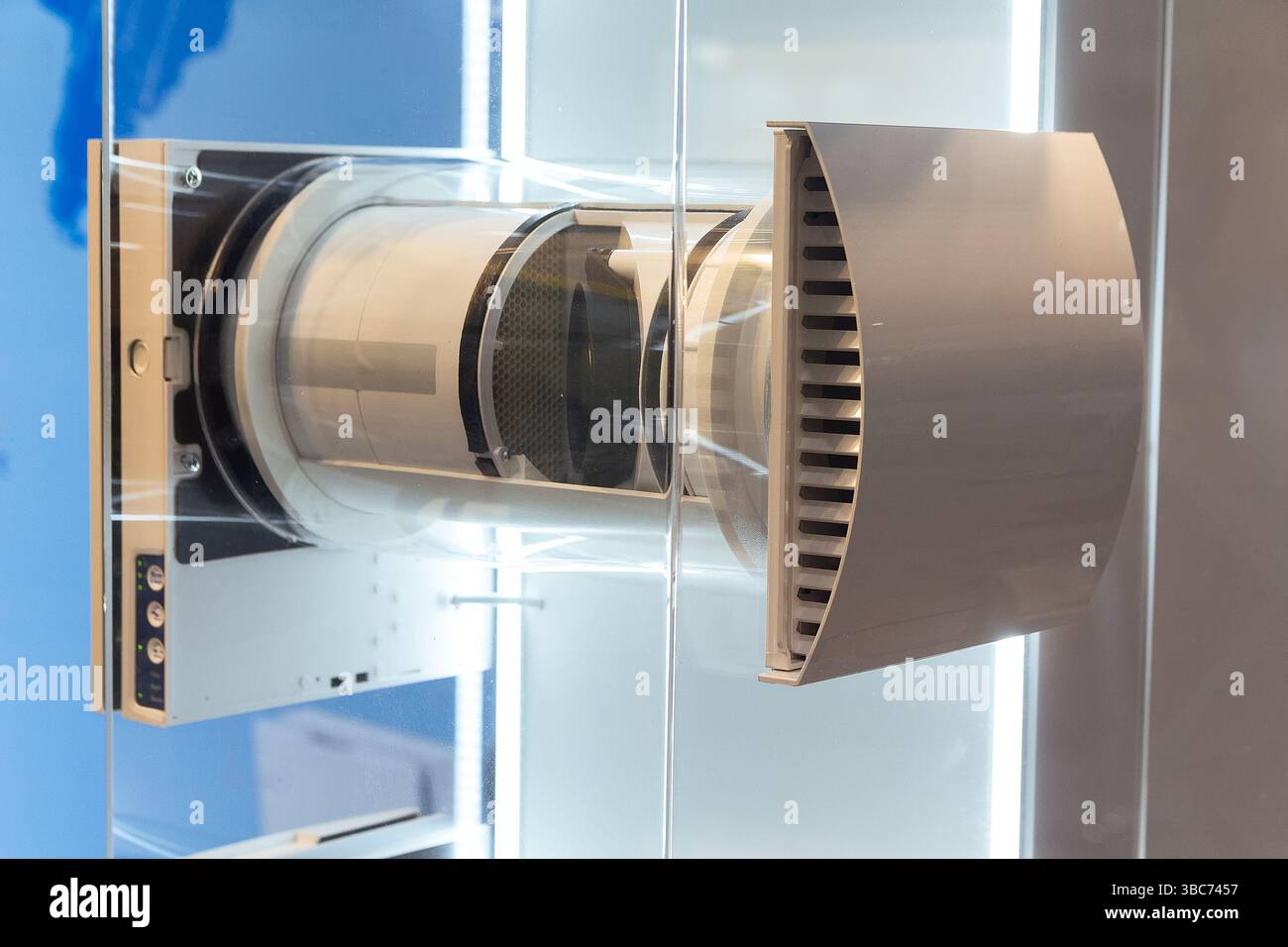 Household fan for air extraction in houses and apartments. Internal ...