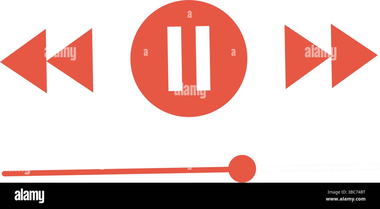 Flat Music Player Interface Design Stock Vector Image & Art - Alamy