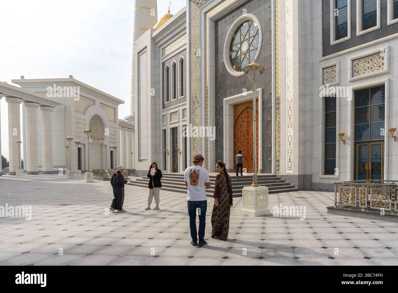 Ashgabat, Turkmenistan, Turkmenbashi Rukh Mosque — one of the largest ...