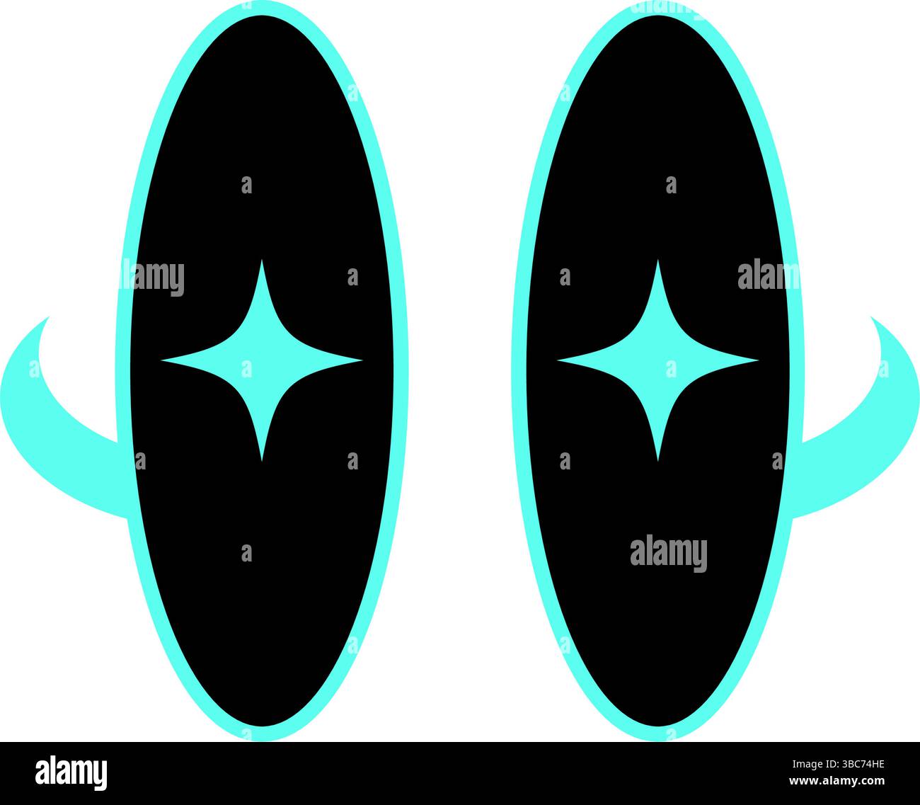 Y2K Abstract Eyes Shape Stock Vector Image & Art - Alamy