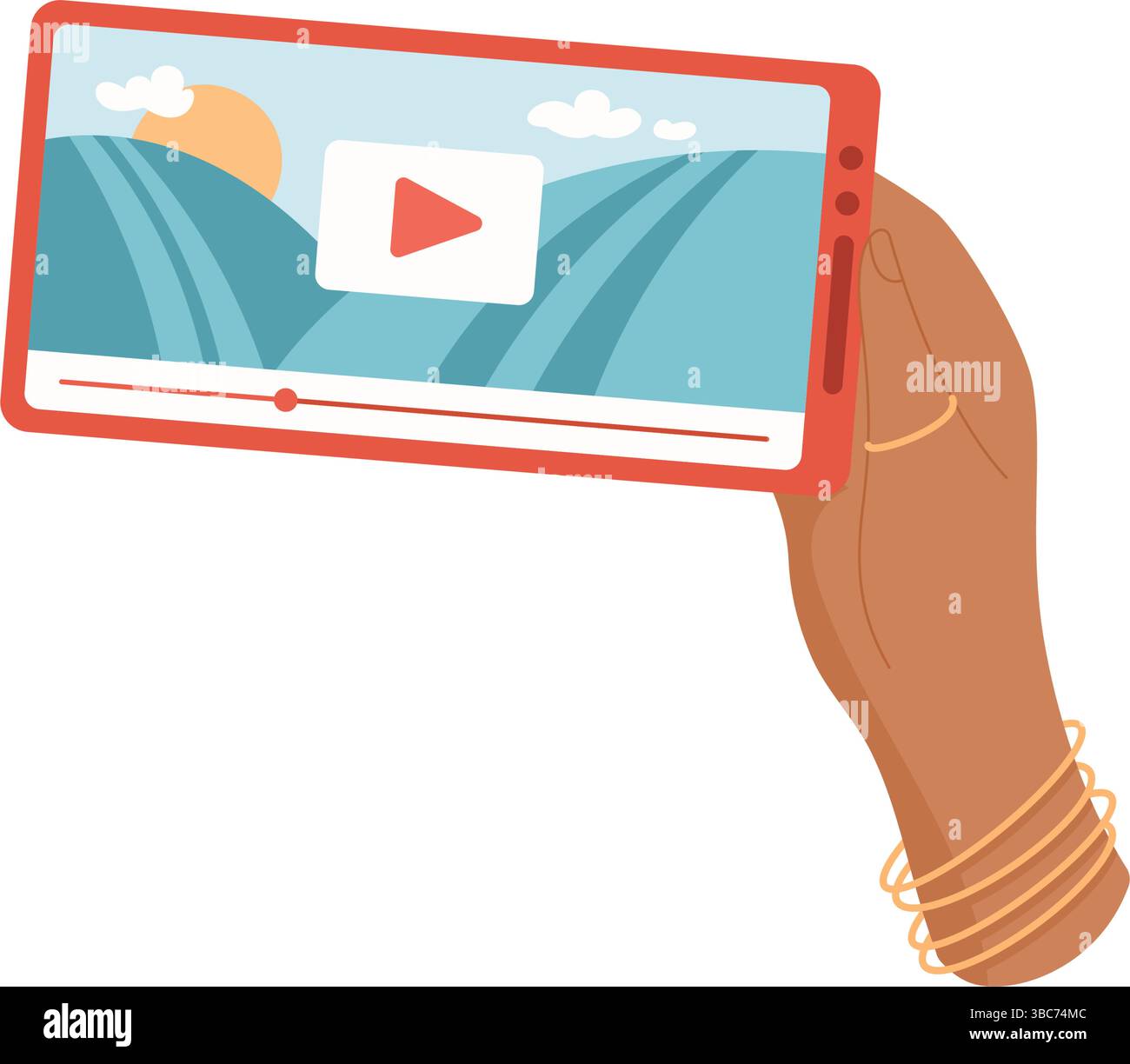 Person holds mobile phone Stock Vector Images - Alamy