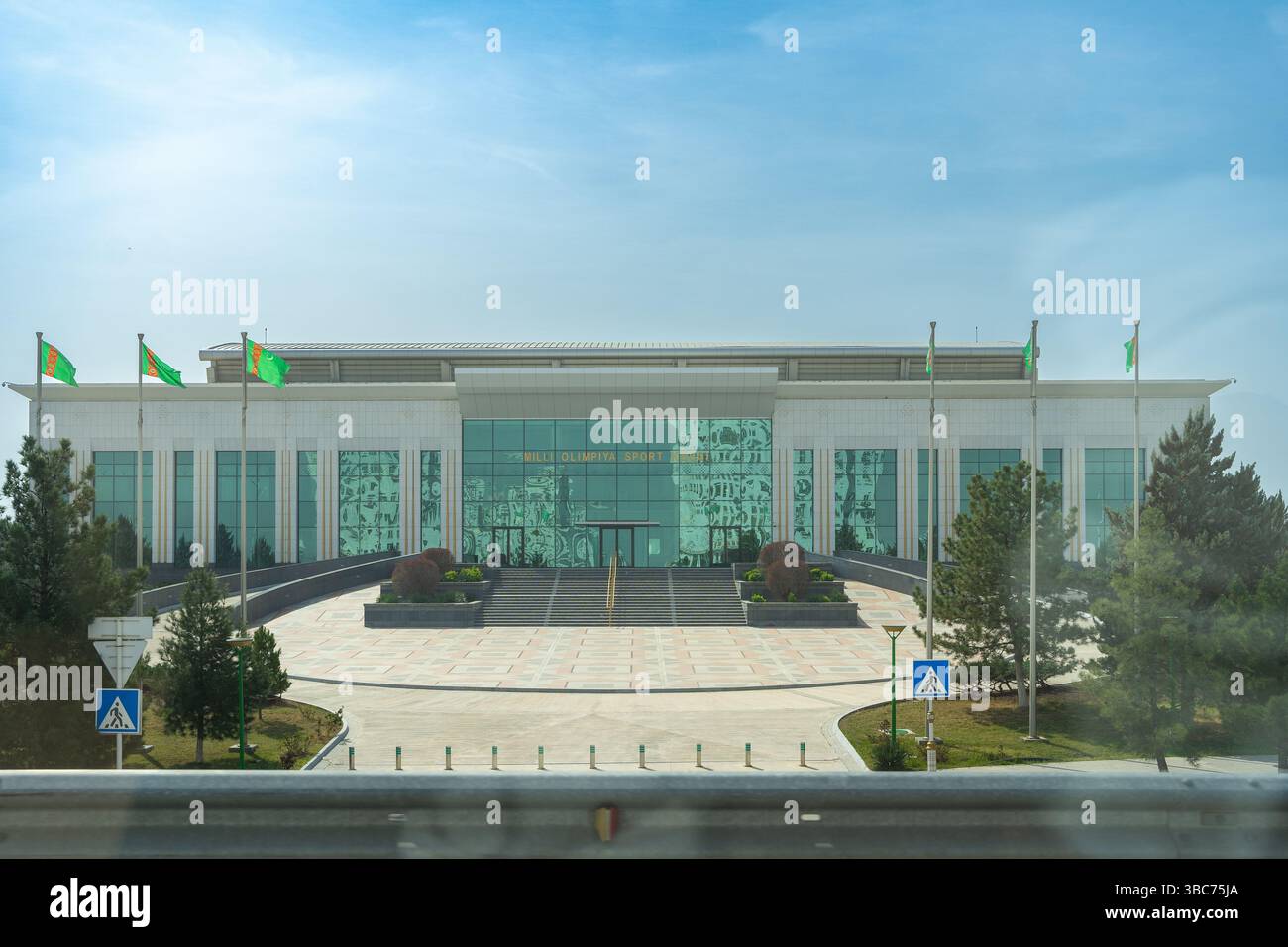 Ashgabat, Turkmenistan, the building of the Olympic Ice Palace of ...