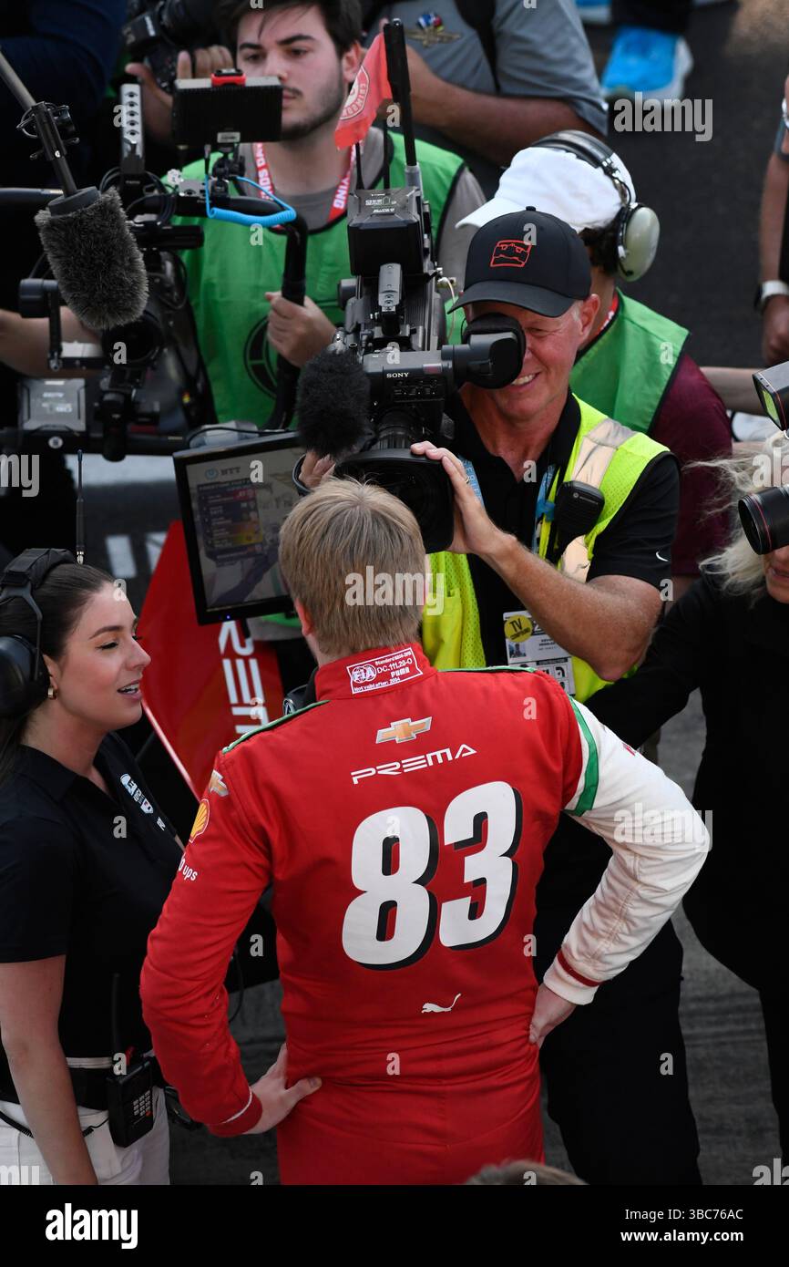 INDIANAPOLIS, IN - MAY 18: Robert Shwartzman (#83 Prema Racing ...