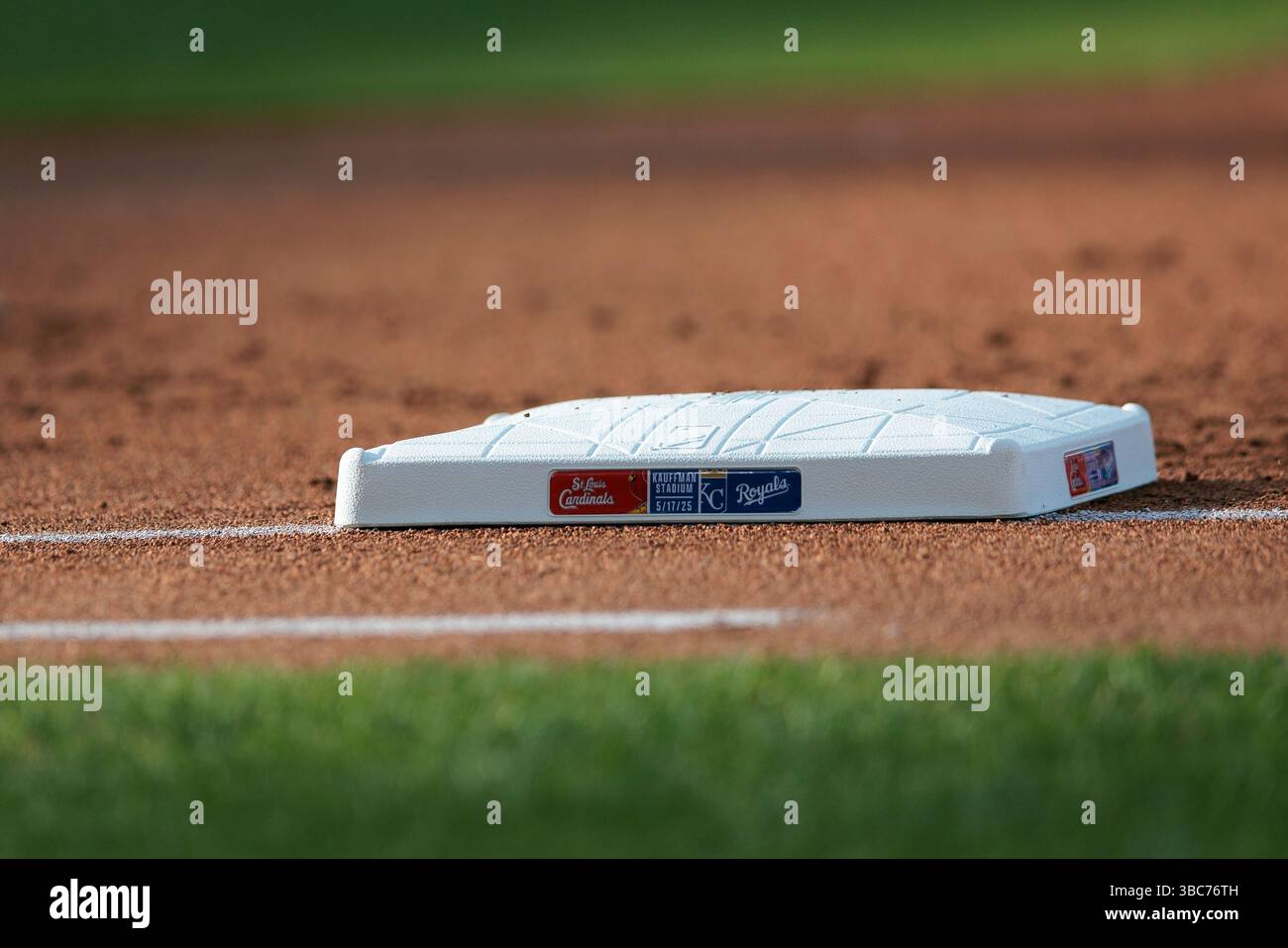 KANSAS CITY, MO - MAY 17: First base for the game between the Kansas ...