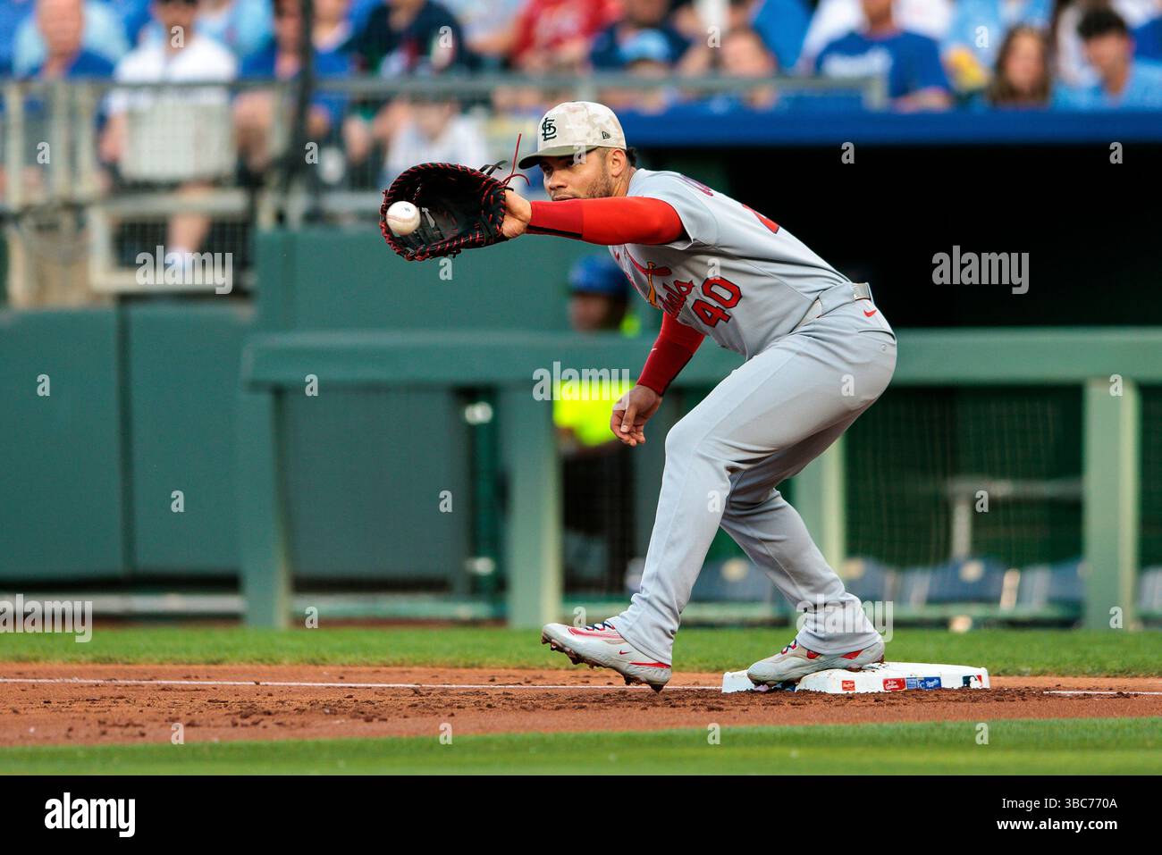 KANSAS CITY, MO - MAY 17: St. Louis Cardinals first base Willson ...