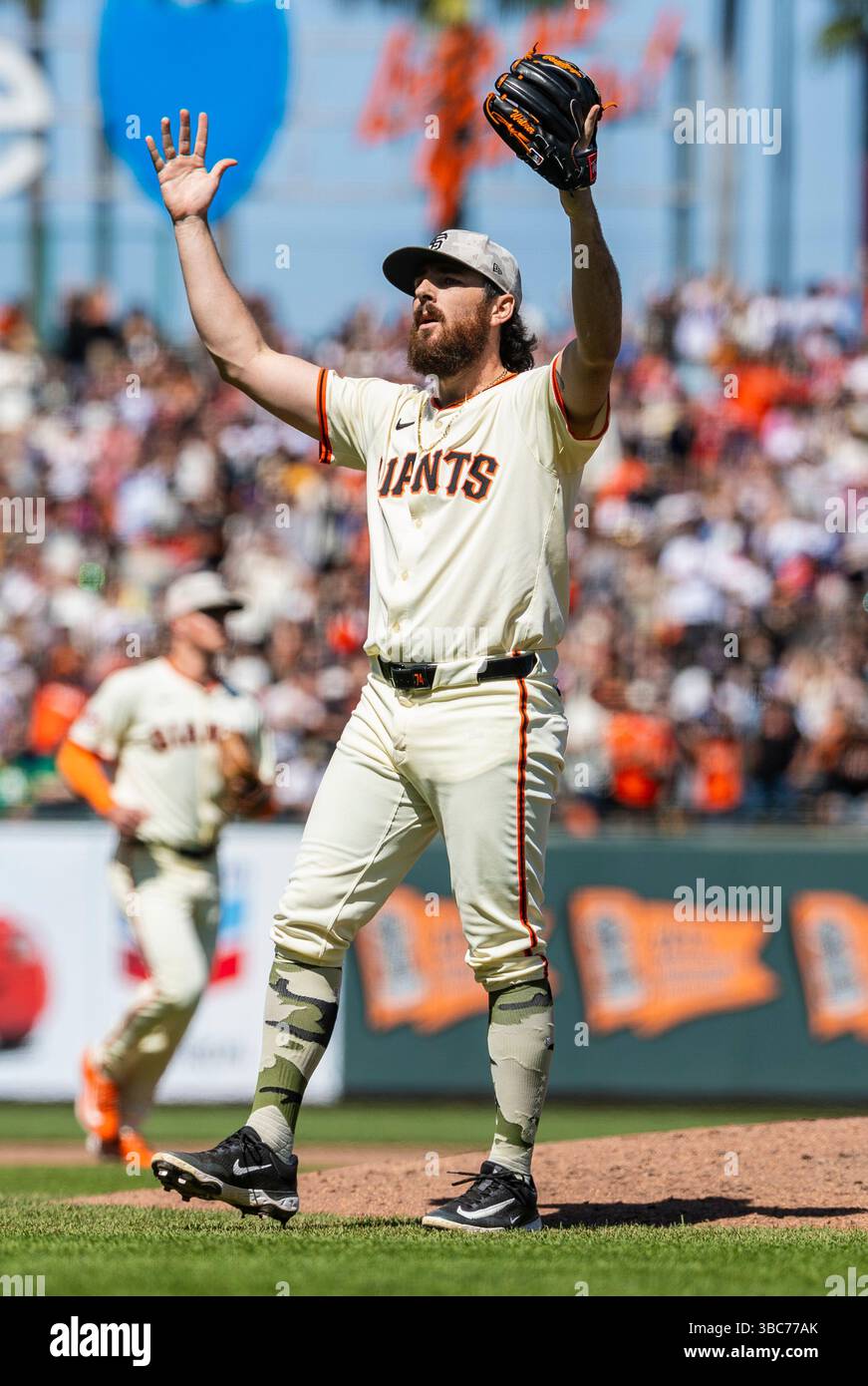 May 18 2025 San Francisco CA, U.S.A. San Francisco pitcher Ryan Walker ...