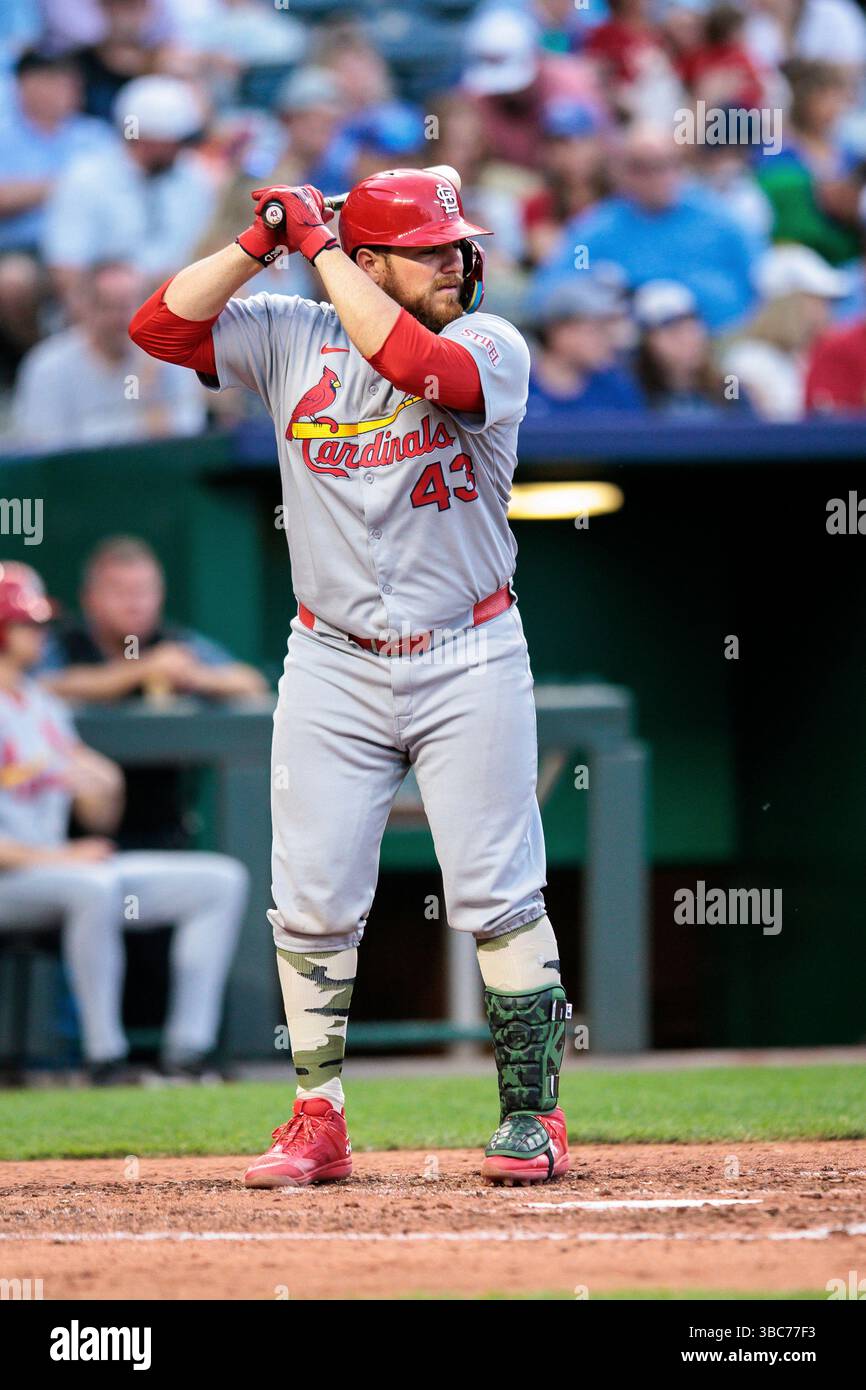KANSAS CITY, MO - MAY 17: St. Louis Cardinals catcher Pedro Pagés (43 ...