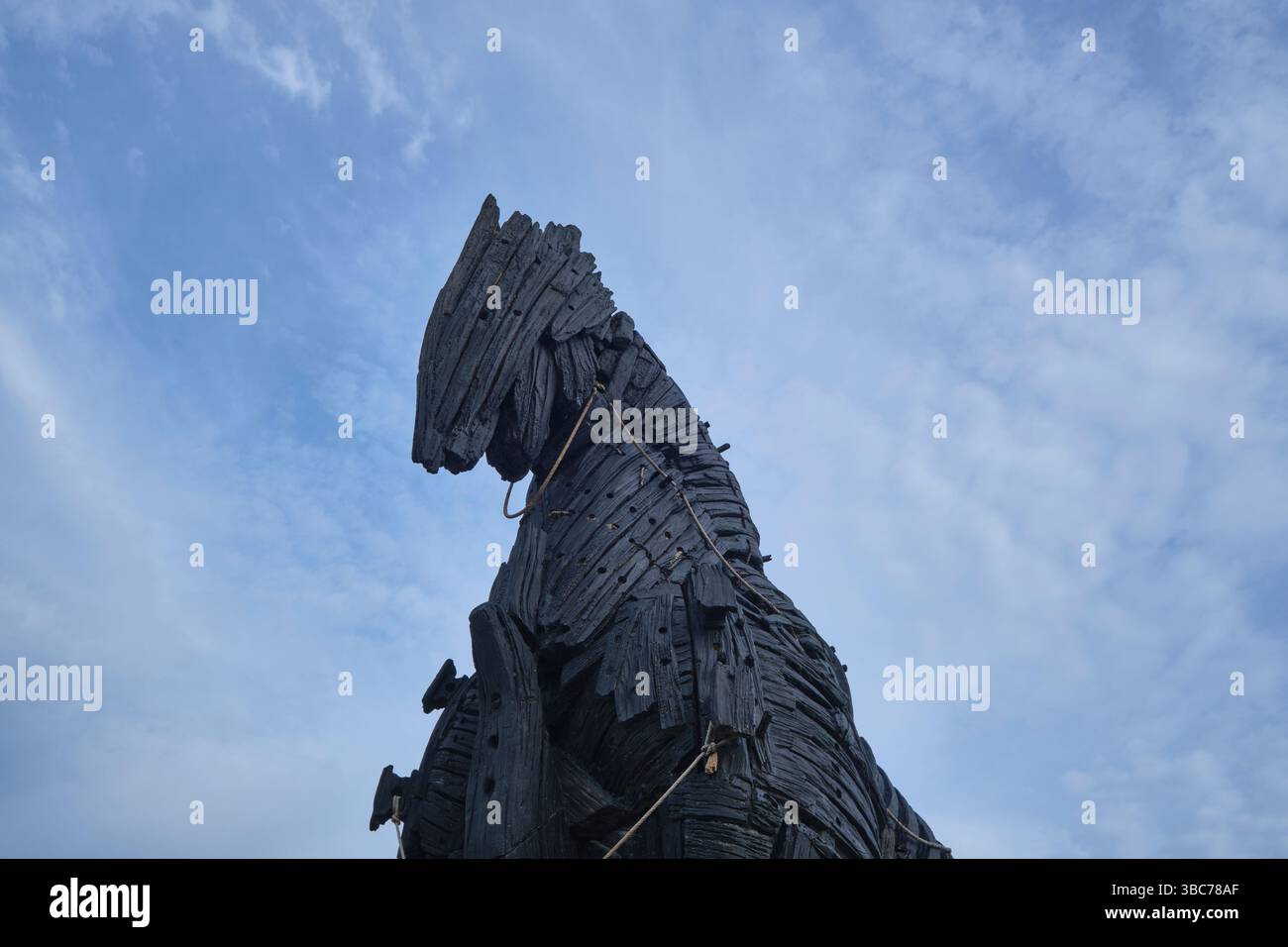 Head of the giant, wood Trojan horse prop, leftover from the Brad Pitt ...