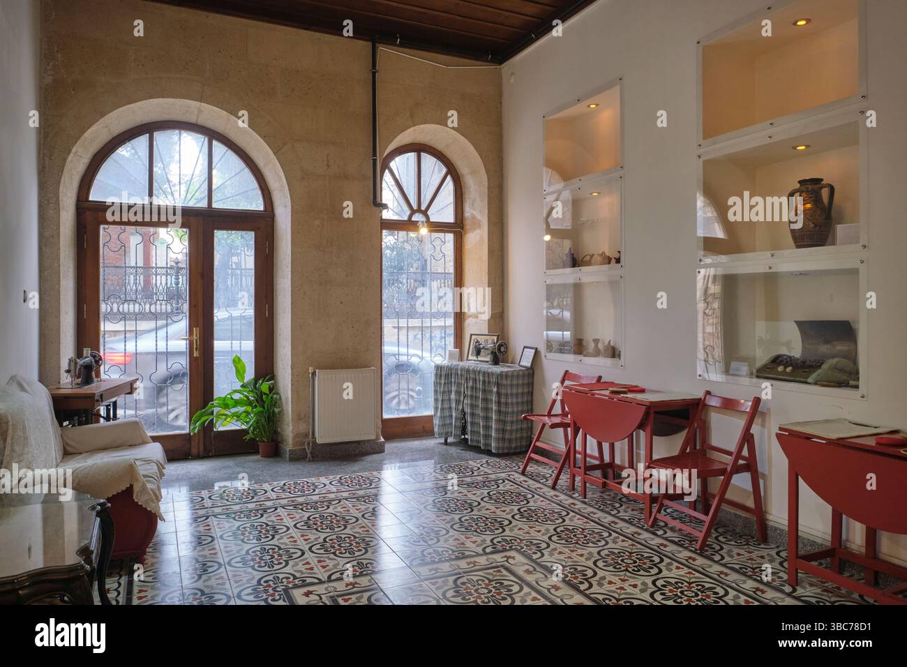 Ground floor area with sewing machine, old vases. At the City Museum ...