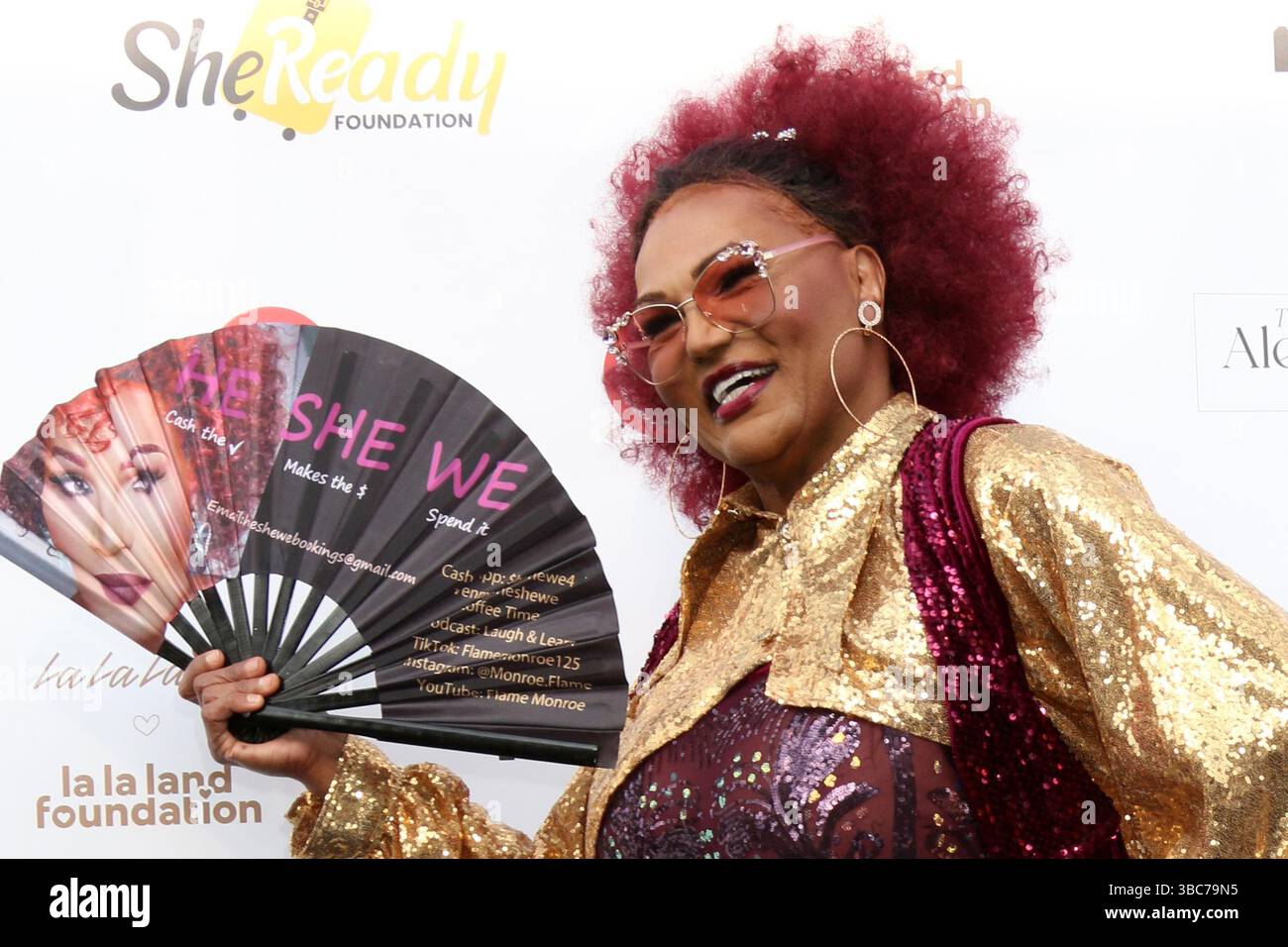Los Angeles, USA. 17, May, 2025. Pictured left to right, Flame Monroe ...